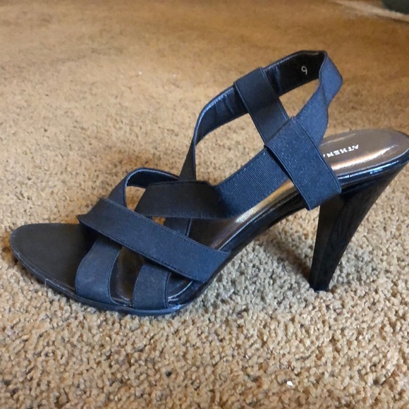 Athena Alexander | Shoes | Athena Alexander Strappy Black Heels | Poshmark
